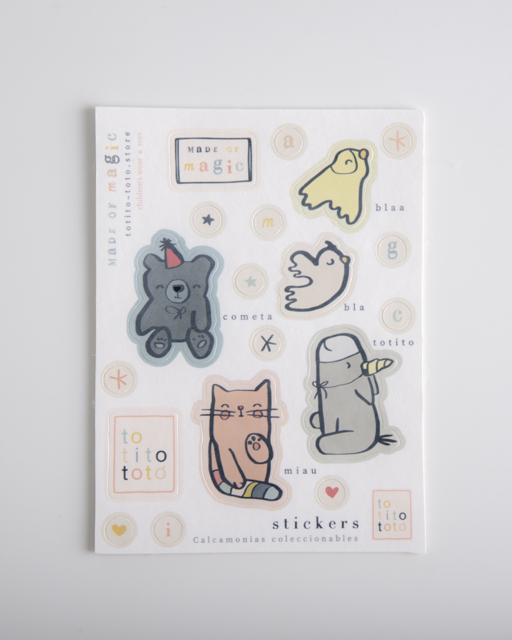 Stickers “Made of Magic” 3 pzs – Totito Toto
